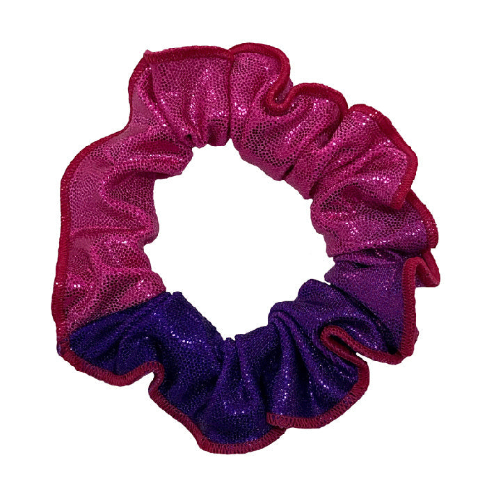 Ervy Classic Lack Shine Hair Scrunchie Pink and Purple